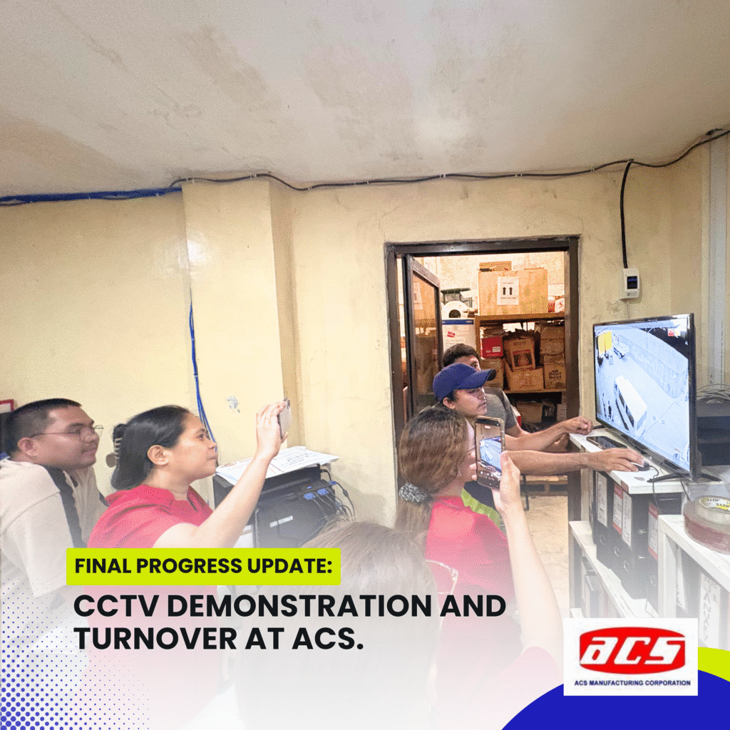 CCTV DEMONSTRATION AND TURNOVER AT ACS -- FINAL UPDATE.